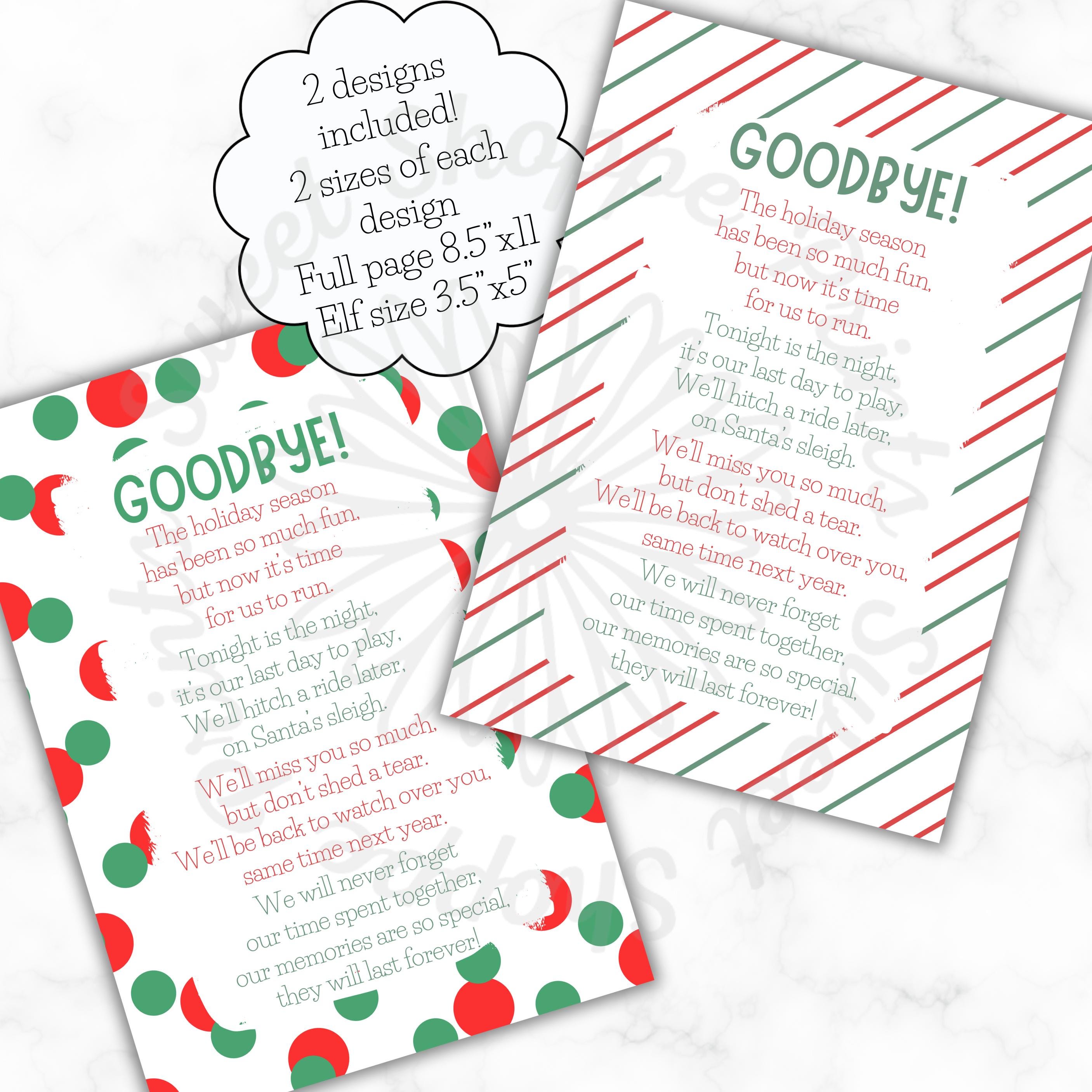 Goodbye Letter Elf Letter From Multiple Elves - Etsy