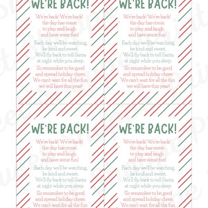 We're Back! Elf Letter - Etsy