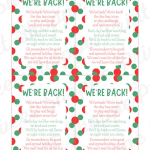 We're Back! Elf Letter - Etsy