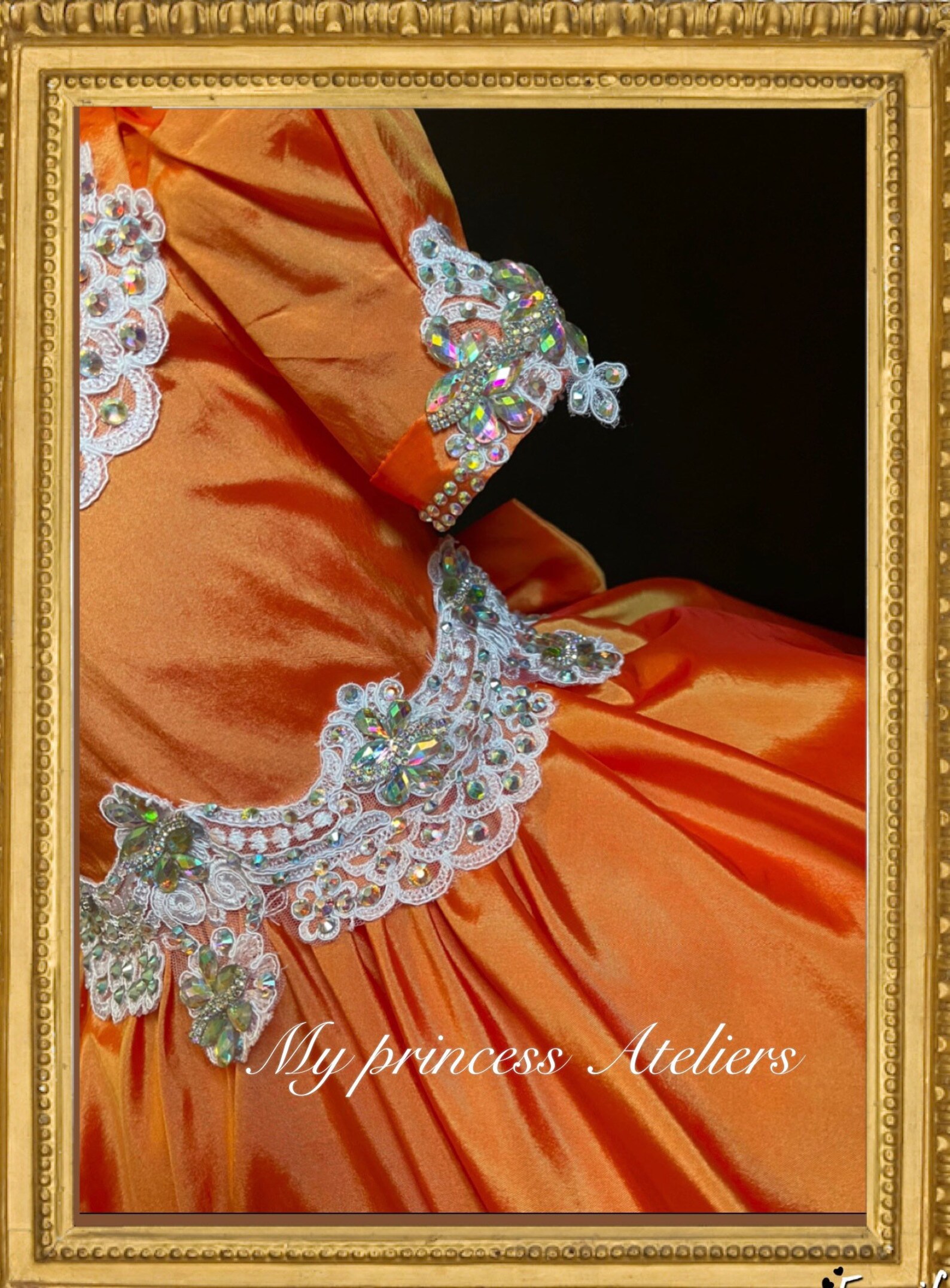 Orange Pageant Birthday Flower Girl Dress/ Natural Pageant - Etsy