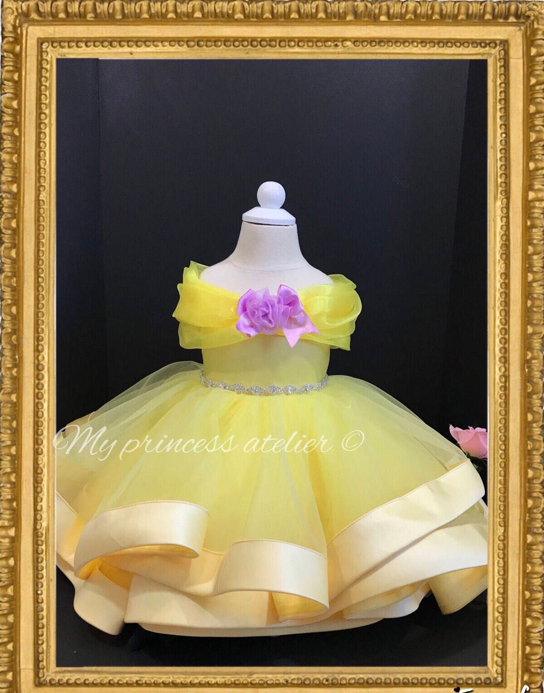 Princess Yellow Dress, Yellow Pageant Dress, Yellow Flower Girl Dress ...
