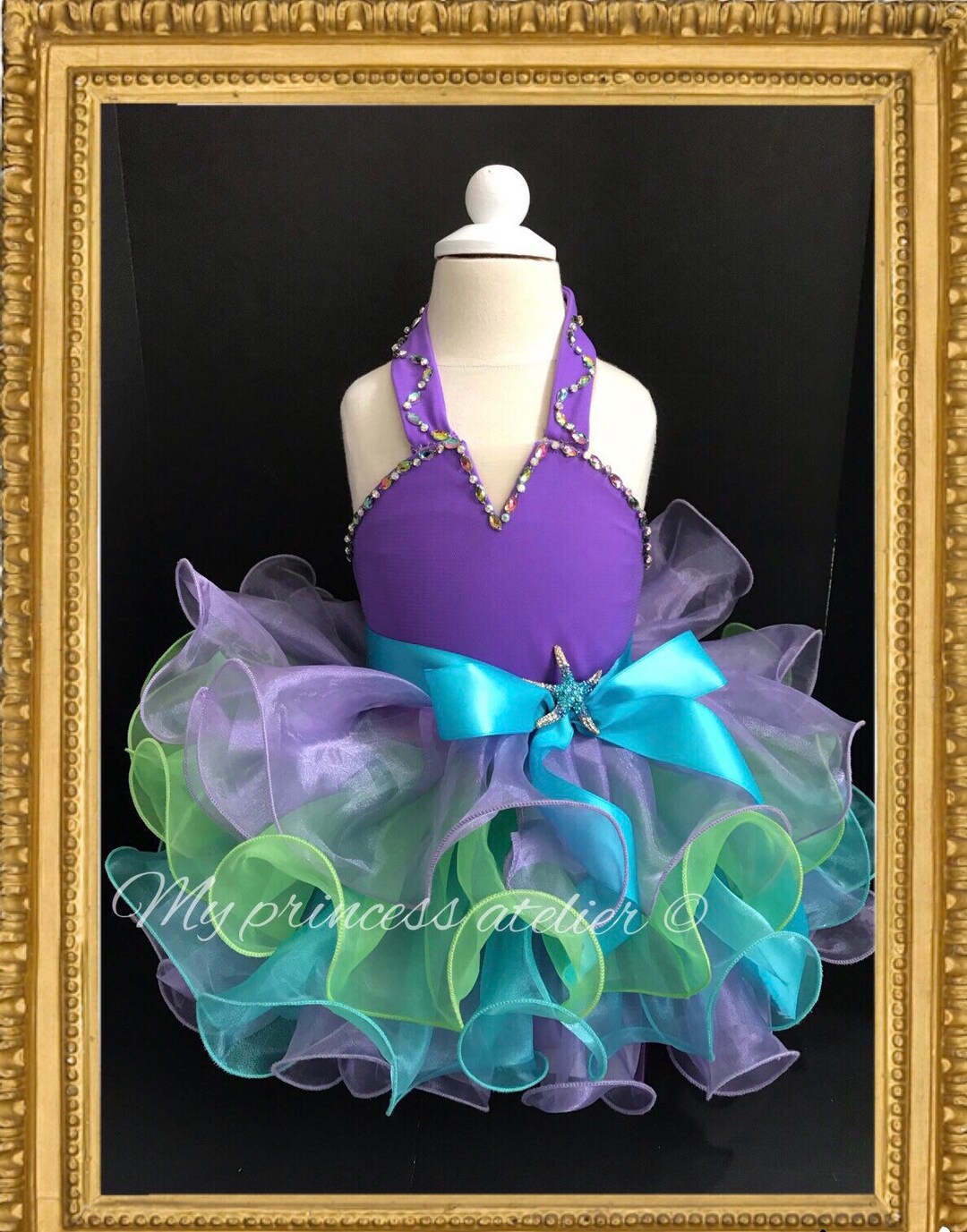 Mermaid Princess Dress, Ariel Inspired Dress, Mermaid Pageant Dress ...