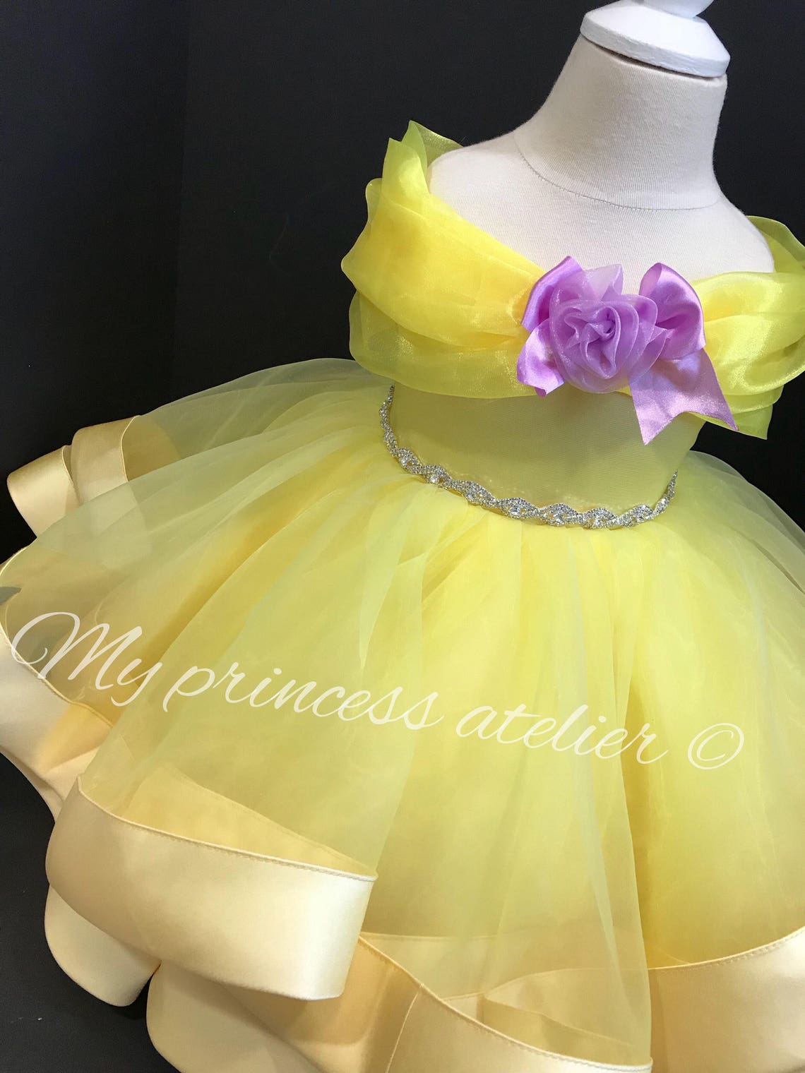 Princess Yellow Dress Yellow Pageant Dress Yellow Flower - Etsy