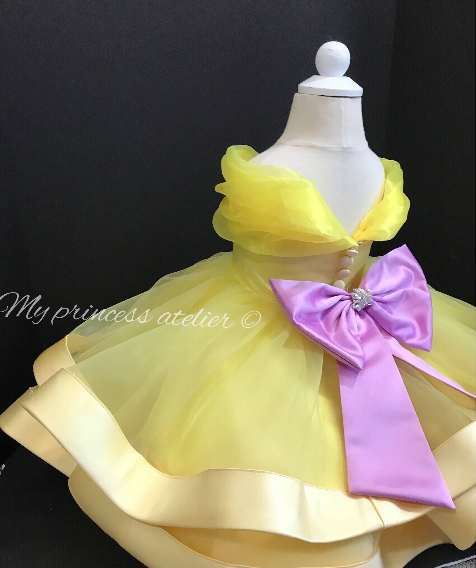 Princess Yellow Dress Yellow Pageant Dress Yellow Flower - Etsy
