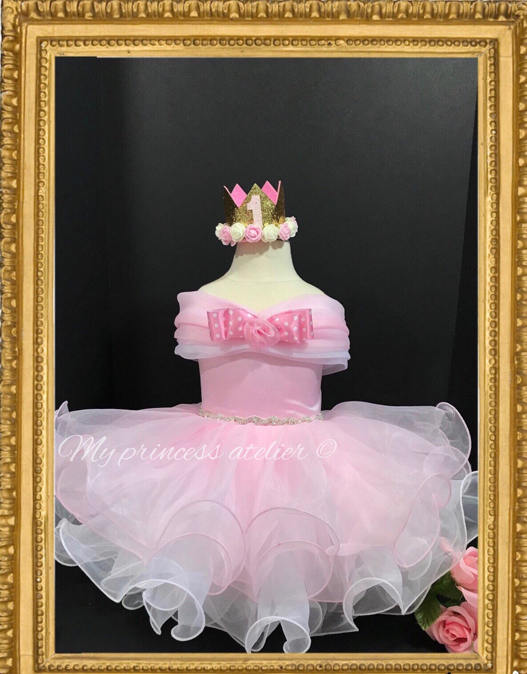 Pink Princess Dress/ Princess Birthday Dress/pink First Birthday Dress ...