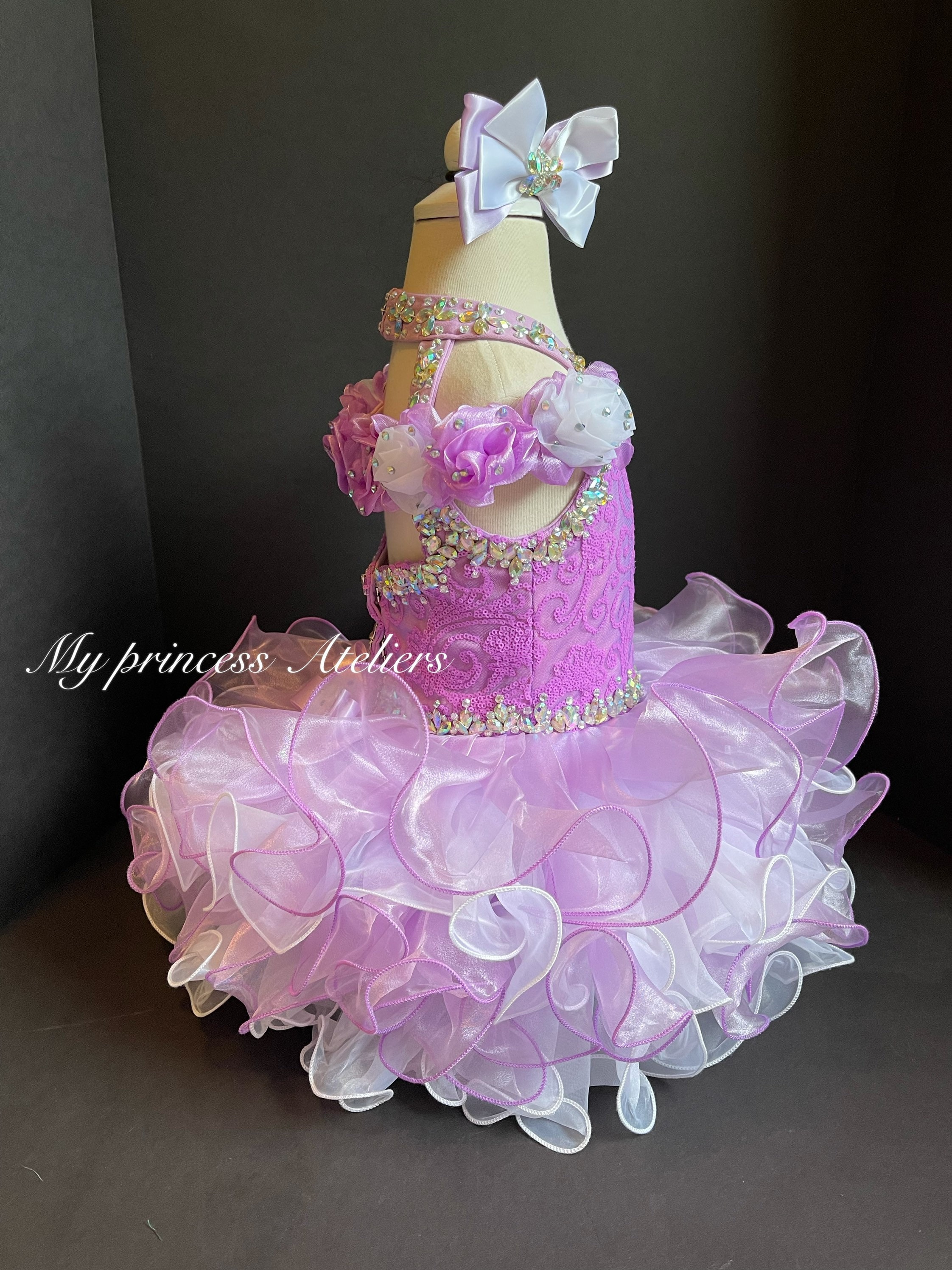 Girl Princess Pageant Birthday Flower Girl Couture Dress/ | Etsy