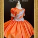 Orange Pageant Birthday Flower Girl Dress/ Natural Pageant Dress ...