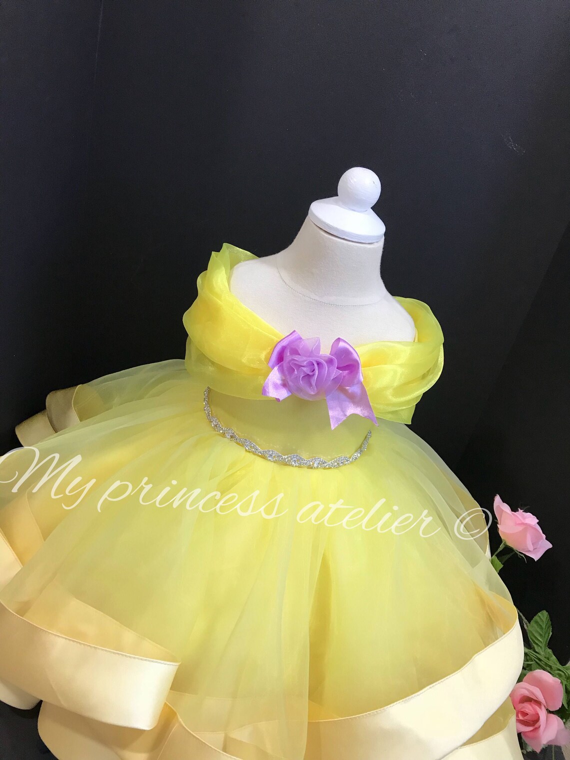 Princess Yellow Dress, Yellow Pageant Dress, Yellow Flower Girl Dress ...