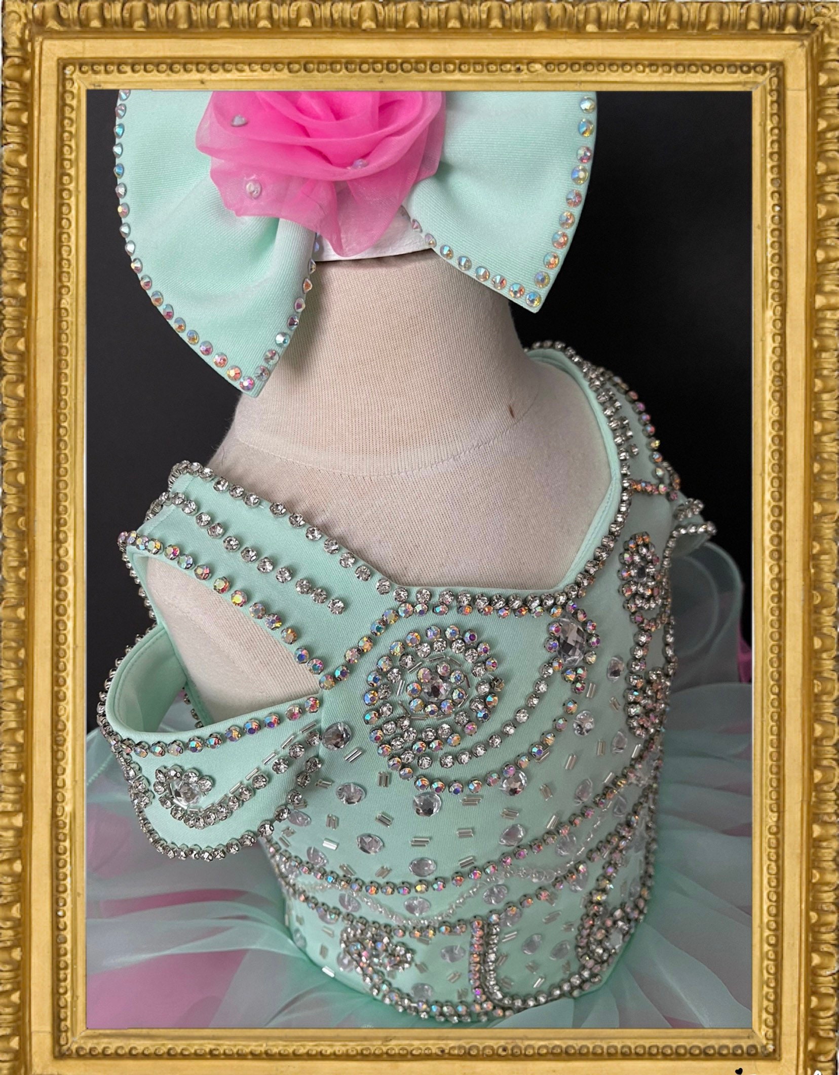 Pink Pageant Dress/ Pink Crystal Flower Girl Dress/ Pink First Birthday ...