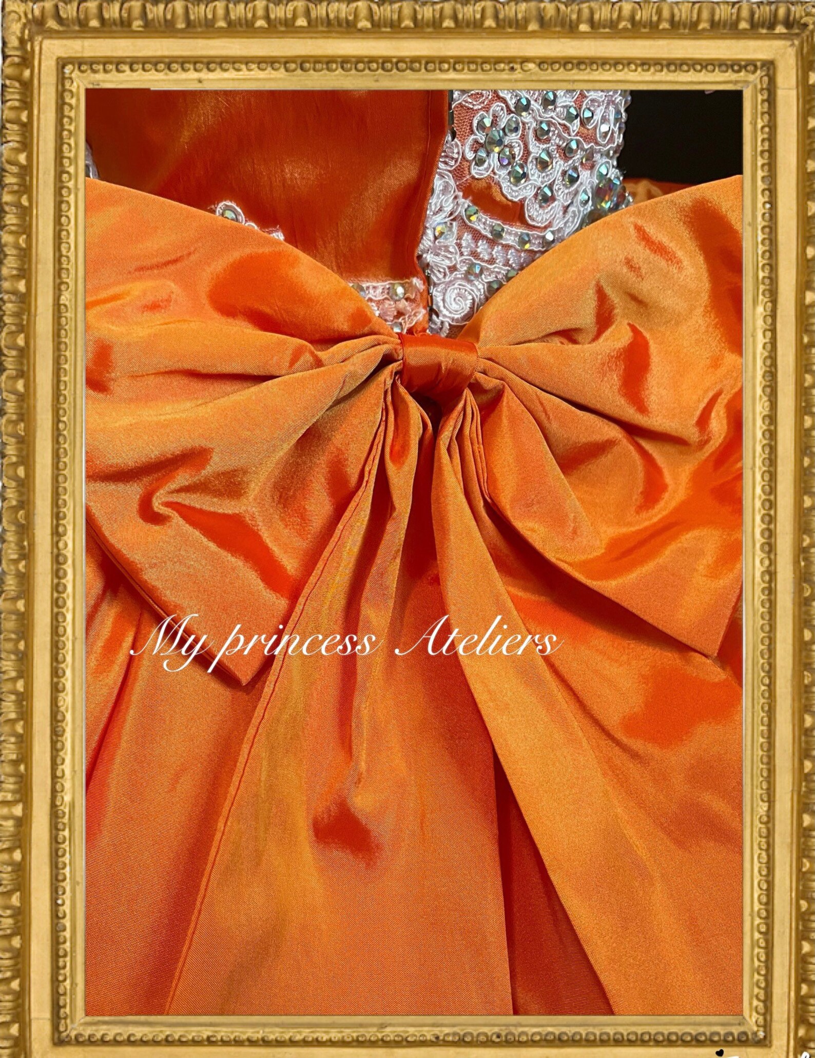 Orange Pageant Birthday Flower Girl Dress/ Natural Pageant - Etsy