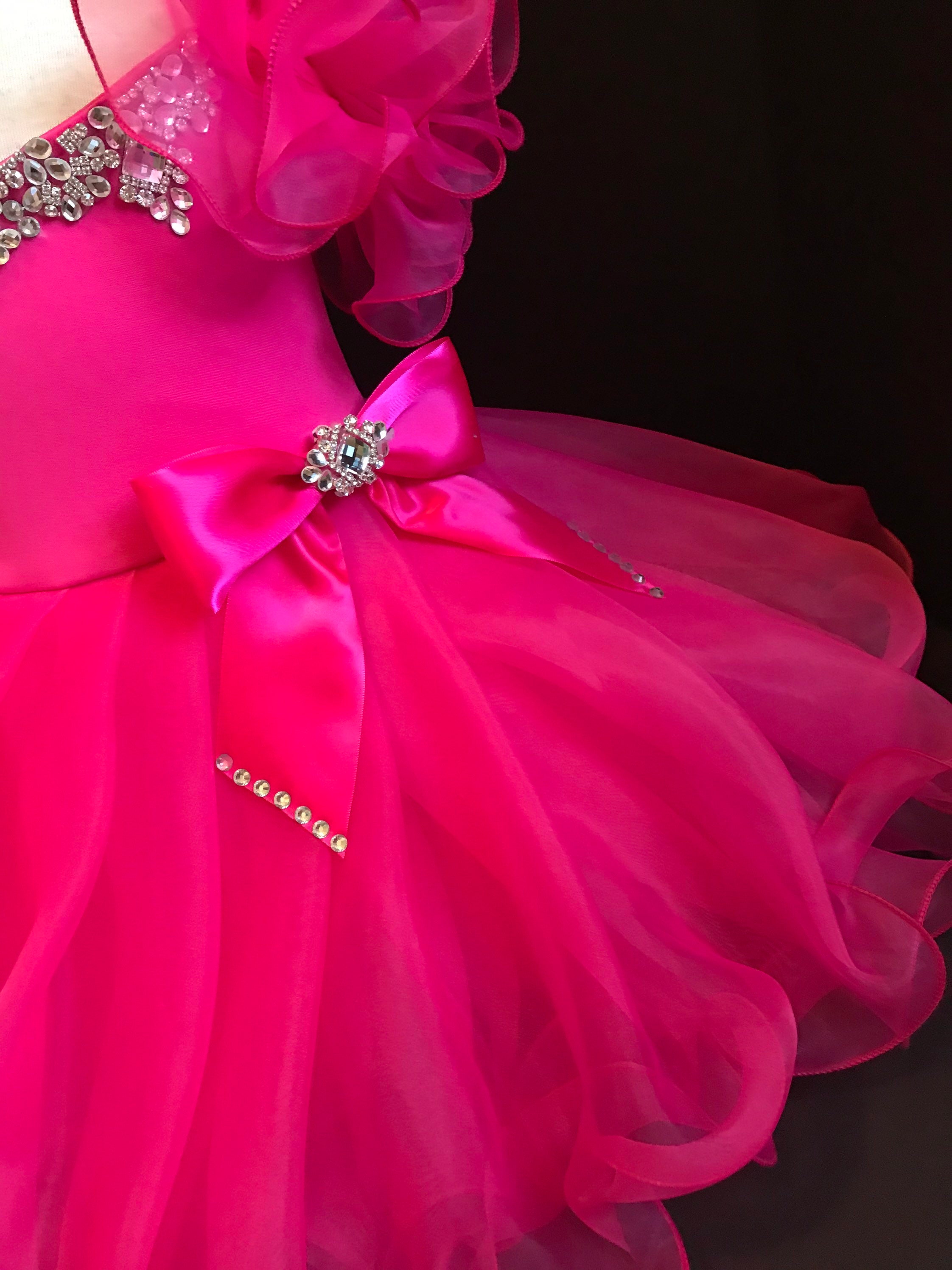 Girls Natural Pageant Dress Couture Fuchsia Dress Glitz - Etsy