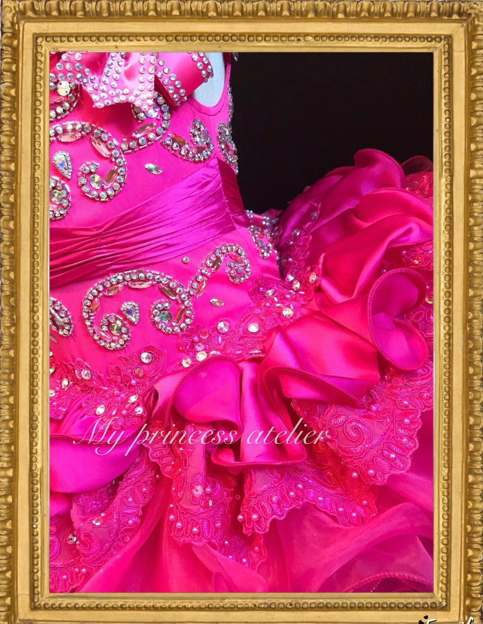 Girl Fuchsia Hot Pink Pageant Dress/ Girl First Birthday Party - Etsy