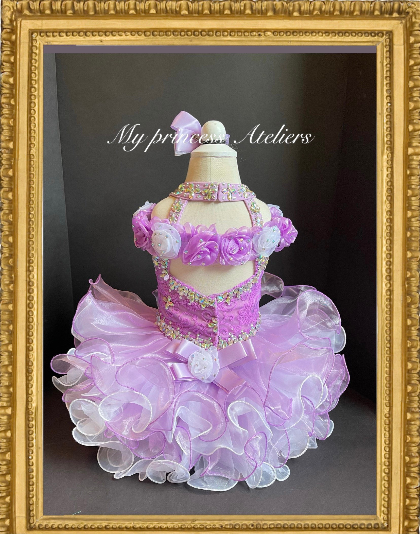 Girl Princess Pageant Birthday Flower Girl Couture Dress/ | Etsy