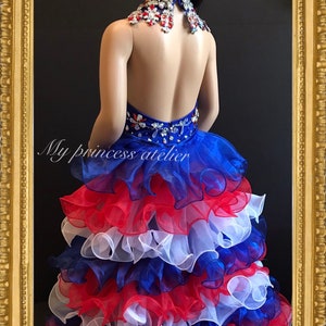 Fourth of July Girl Pageant Dress, Fun Fashion Patriotic Dress ...