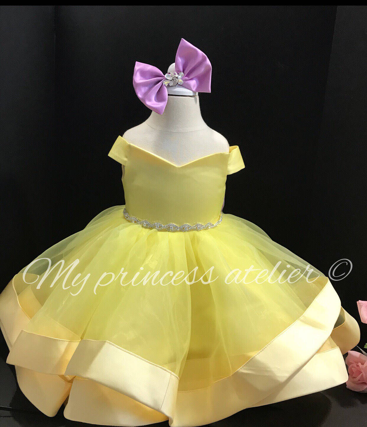 Princess Yellow Dress Girl Holidays Dress Girl Yellow | Etsy