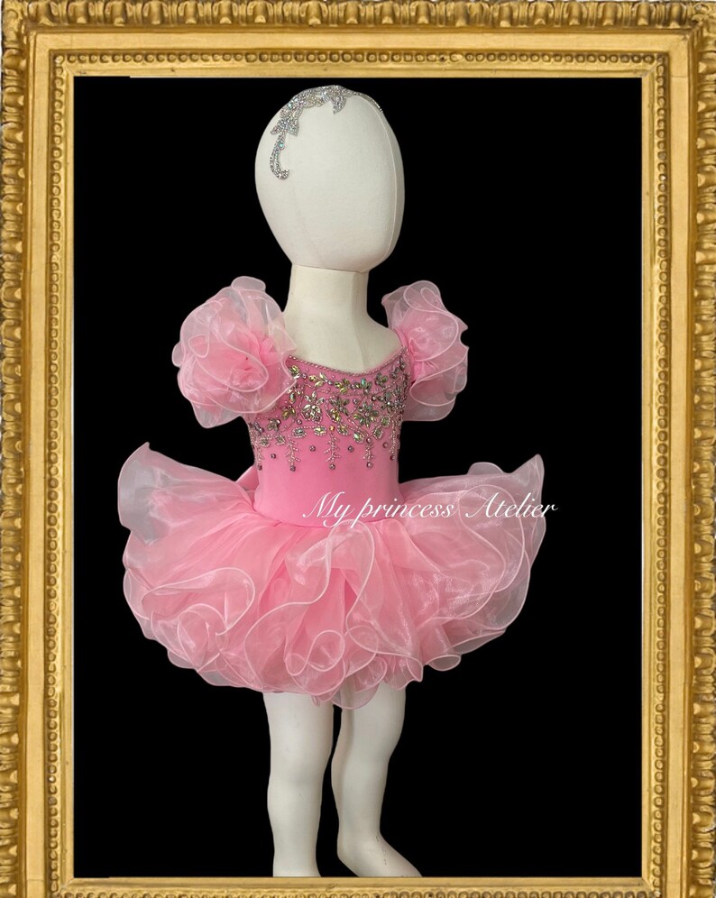 Girls Pink Pageant Birthday Dress Couture Glitz Pageant - Etsy