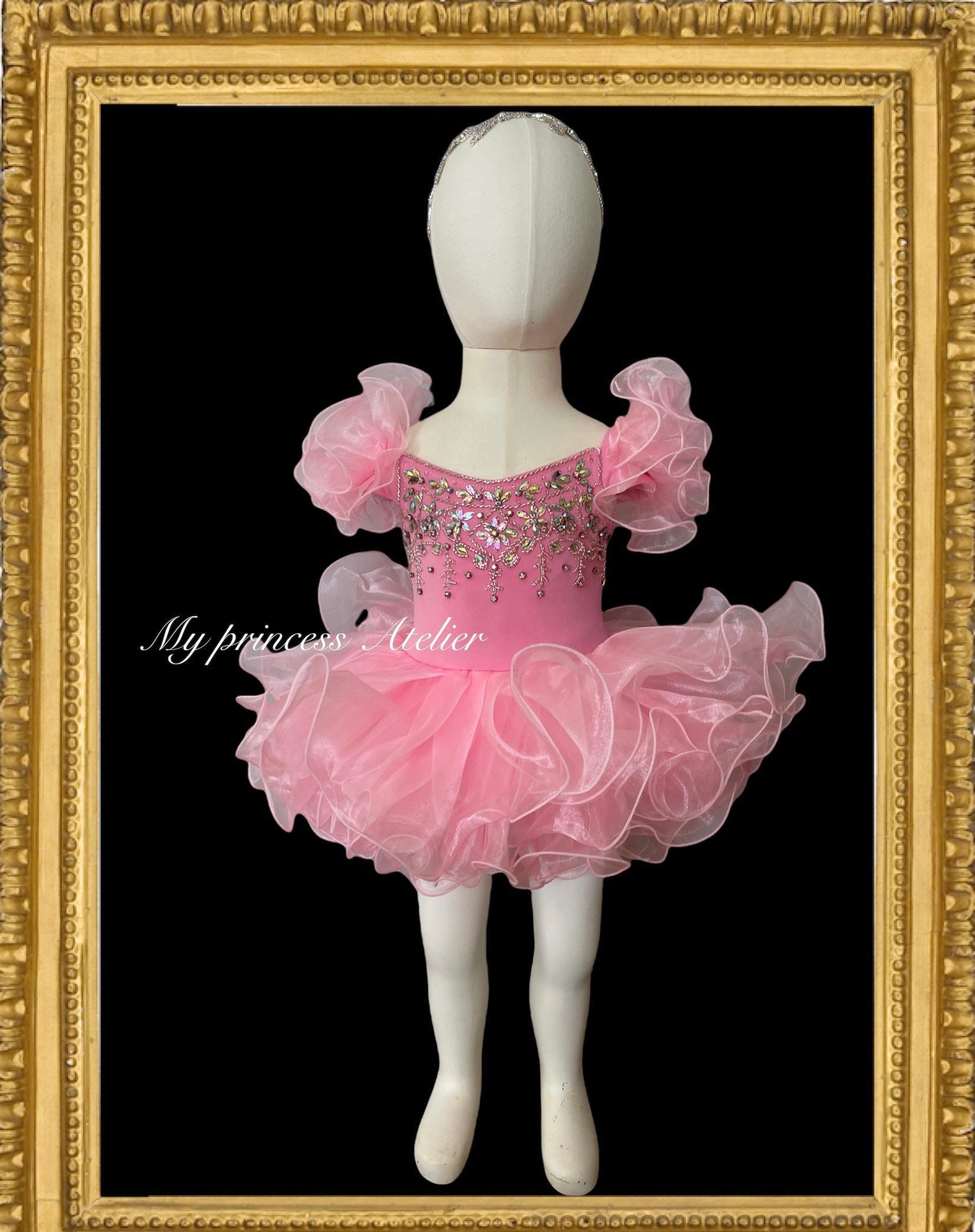 Girls Pink Pageant Birthday Dress Couture Glitz Pageant - Etsy