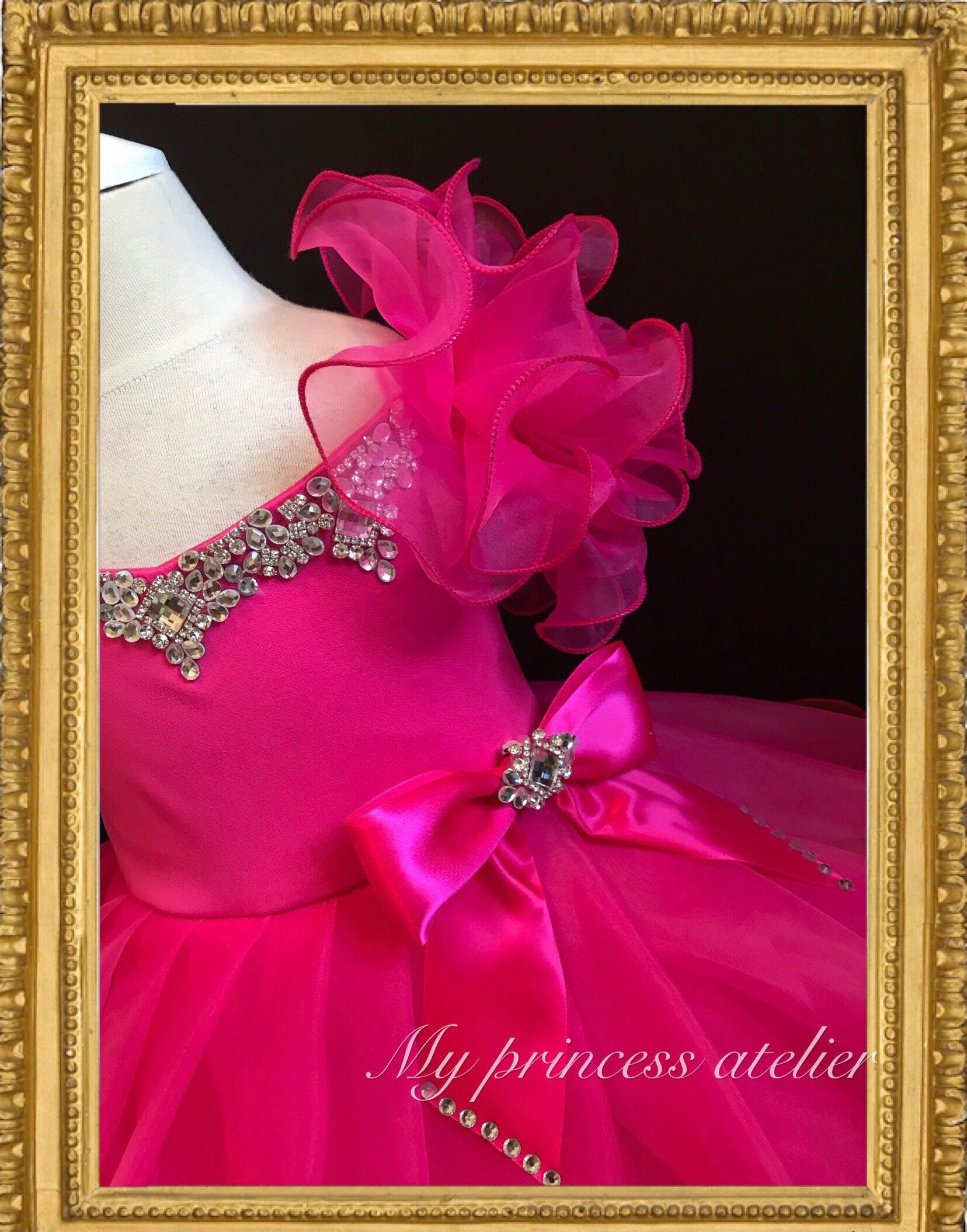 Girls Natural Pageant Dress Couture Fuchsia Dress Glitz - Etsy