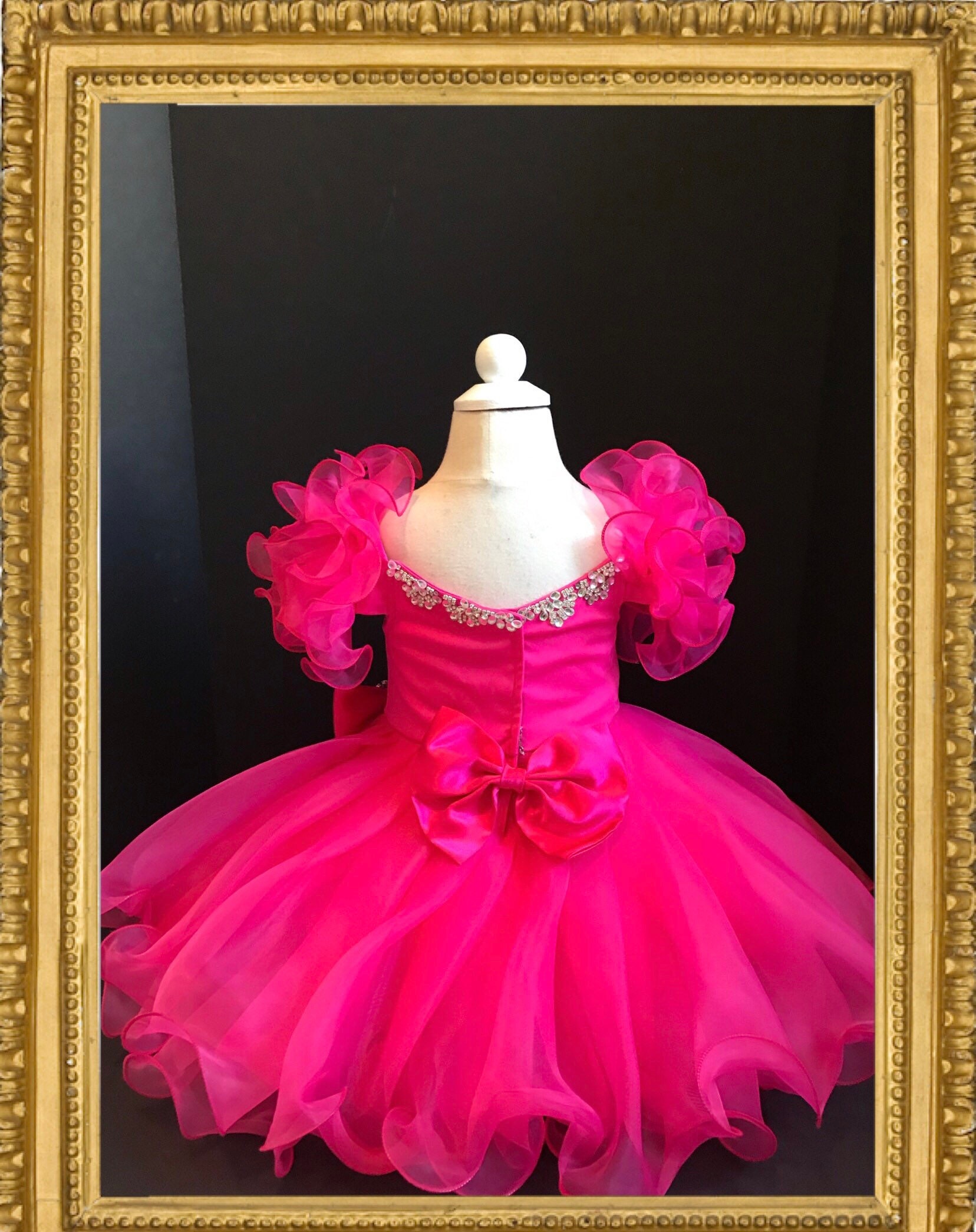 Girls Natural Pageant Dress Couture Fuchsia Dress Glitz - Etsy