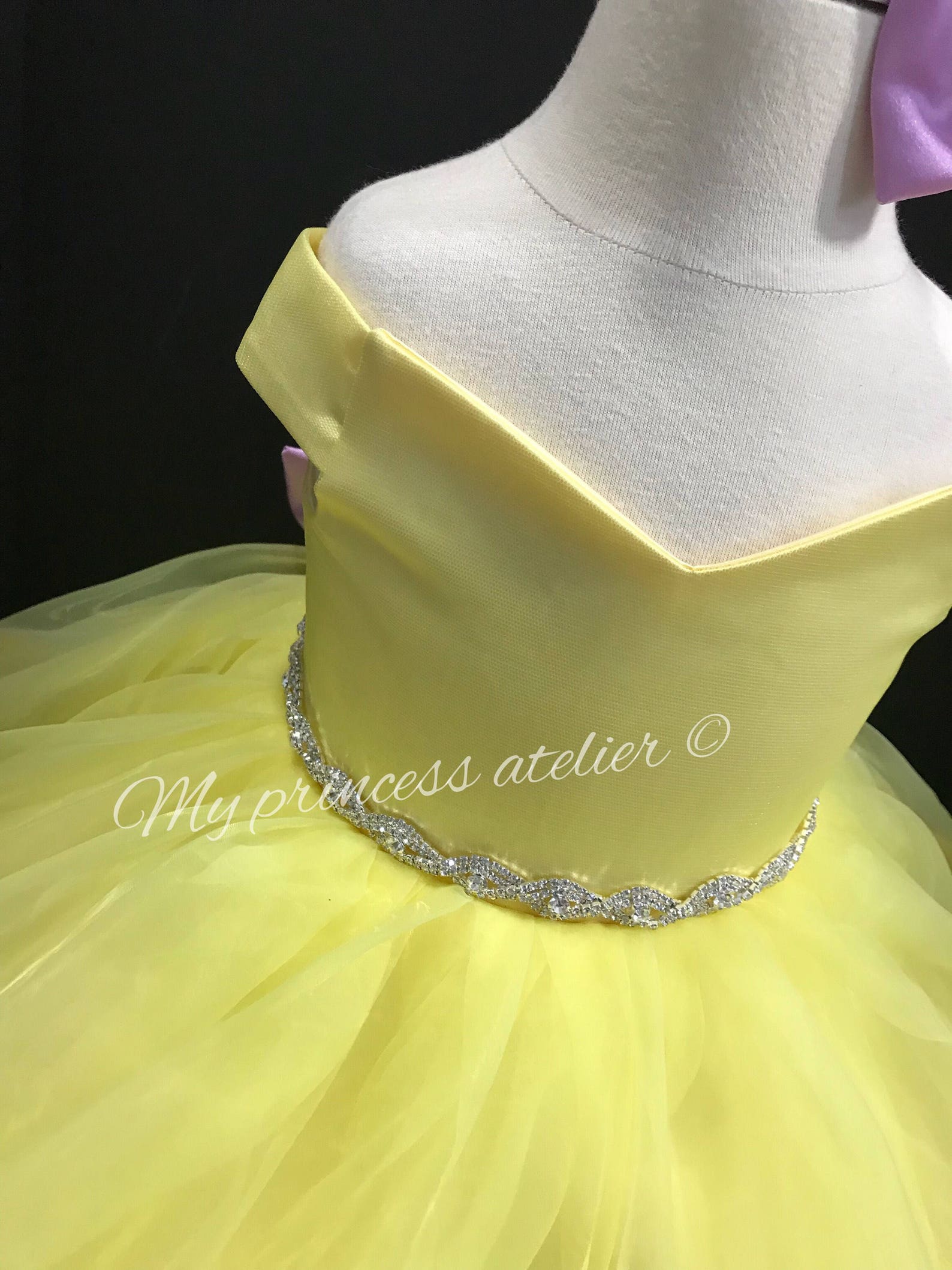 Princess Yellow Dress Girl Holidays Dress Girl Yellow | Etsy