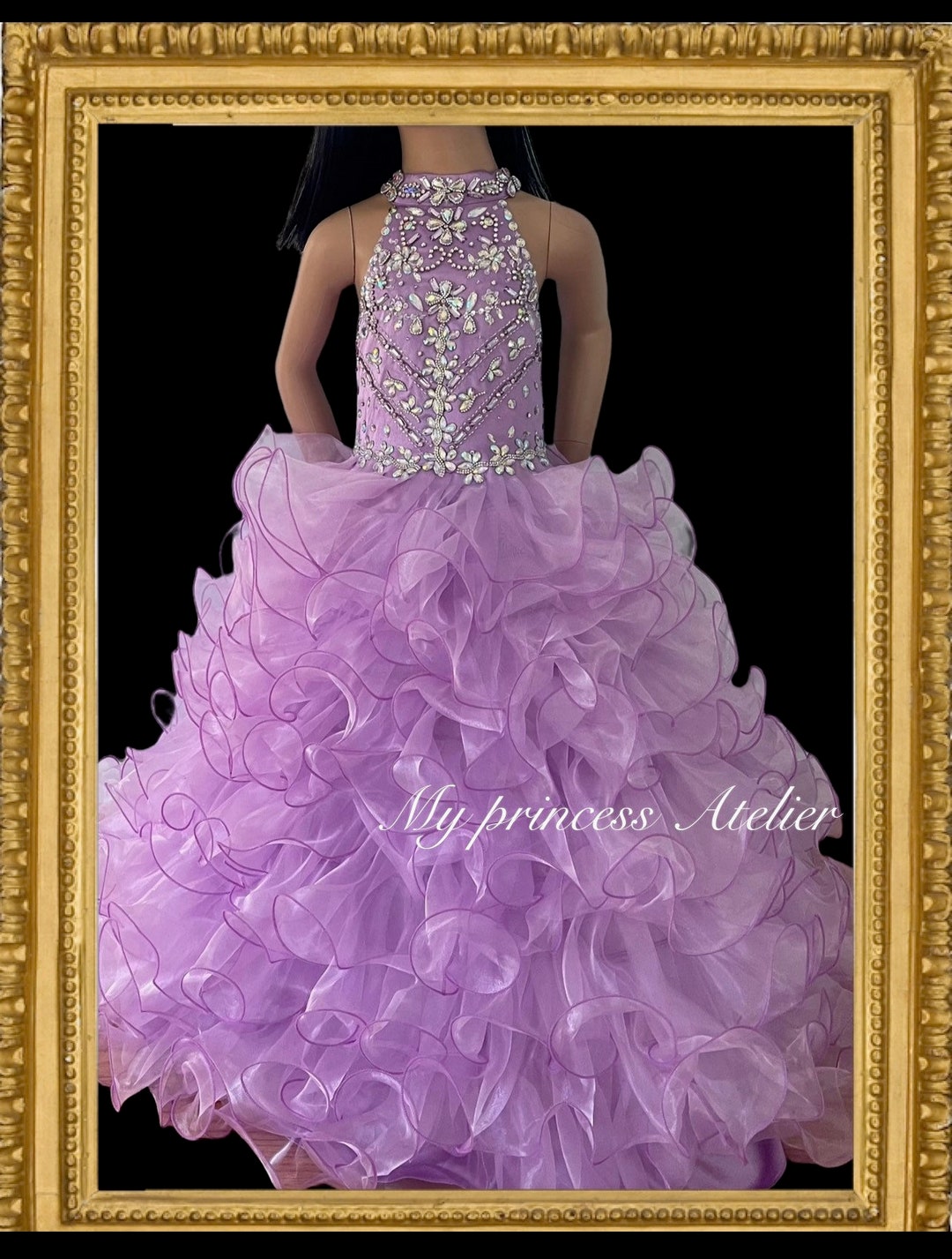 Girl Pageant Gown Dress/ Pageant Lavender Cupcake Dress/ Princess ...