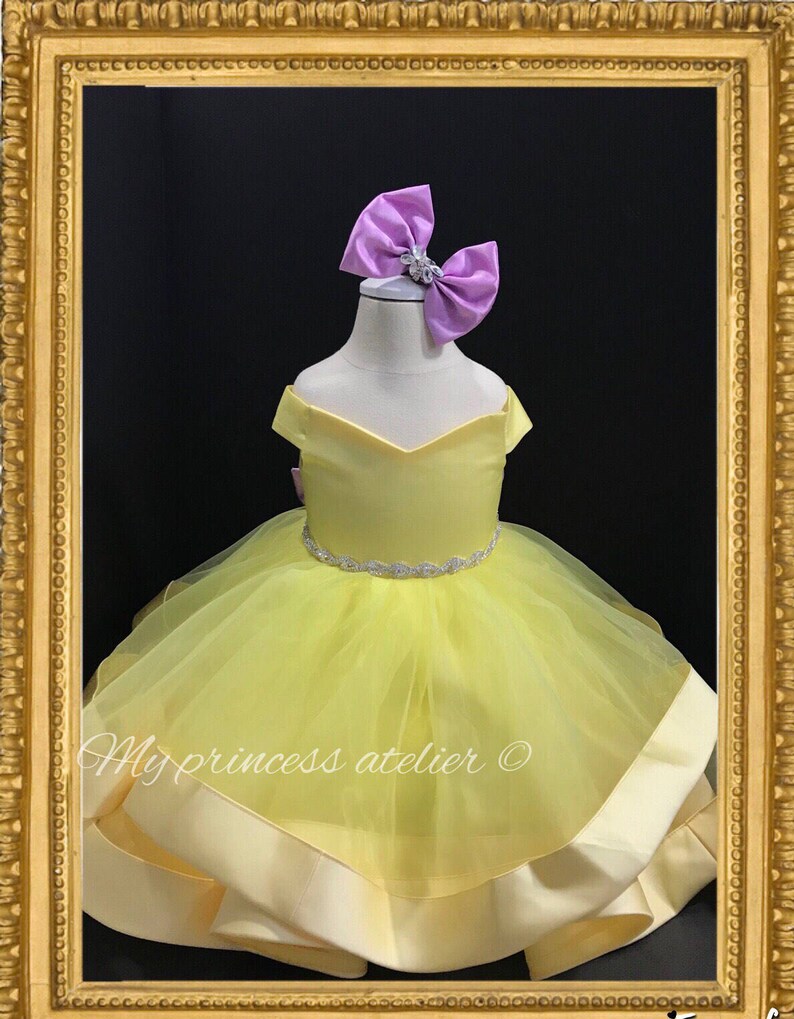 Princess Yellow Dress, Girl Holidays Dress, Girl Yellow Birthday Dress ...