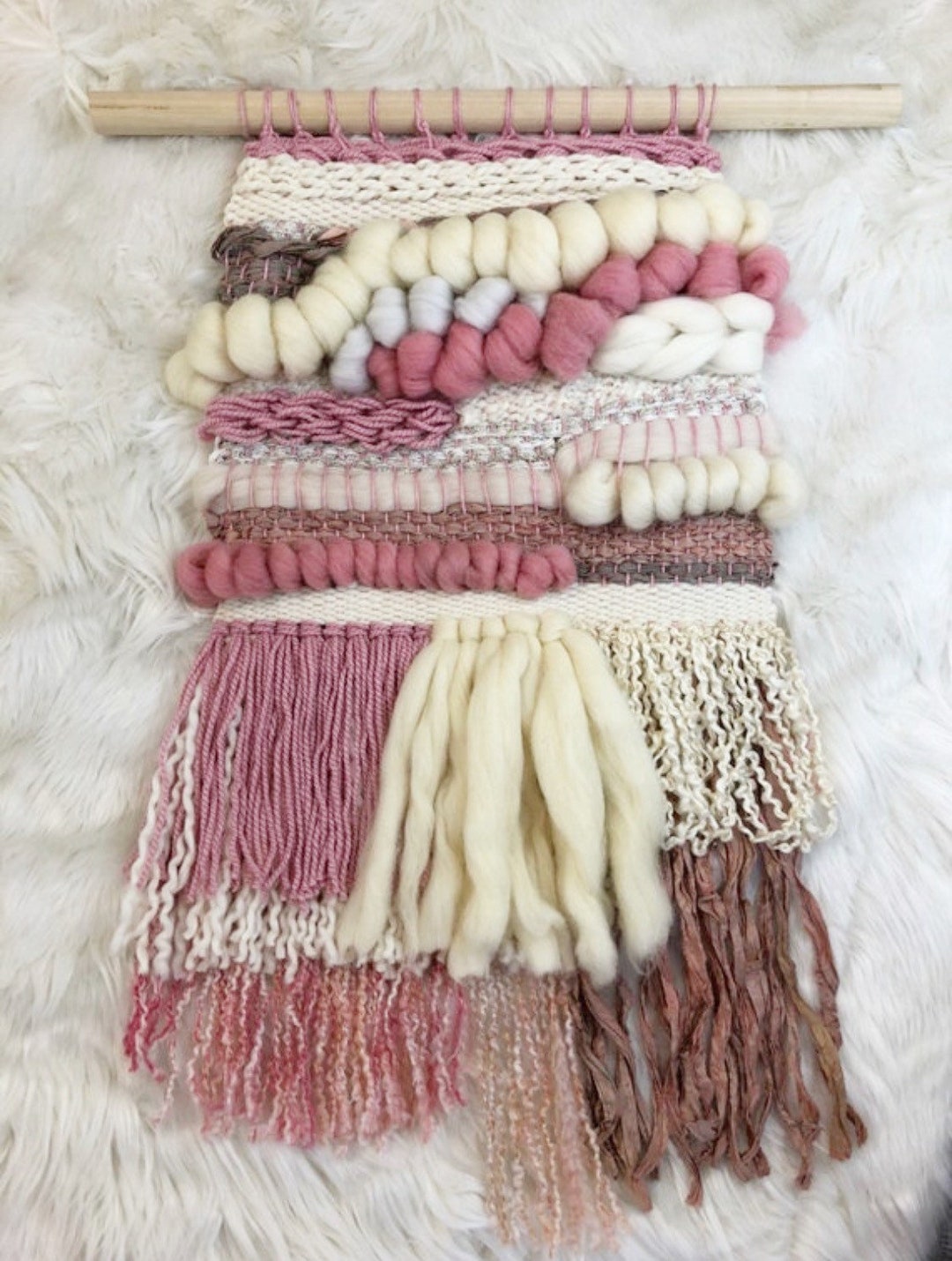 Pink Weaving Wall Hanging - Etsy