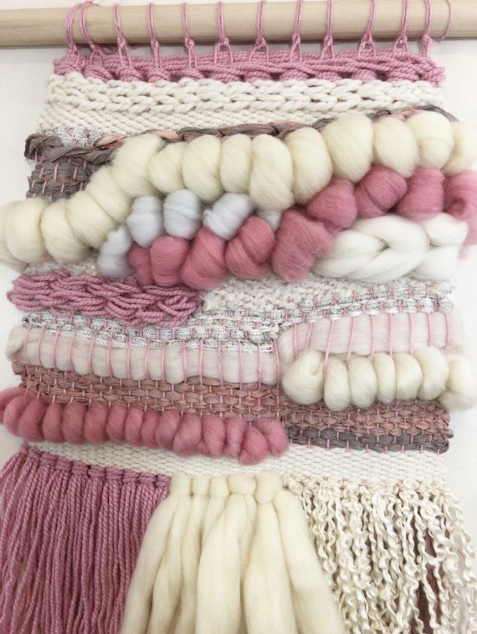 Pink Weaving Wall Hanging - Etsy