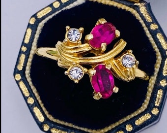 Avon Ruby Ring - Etsy