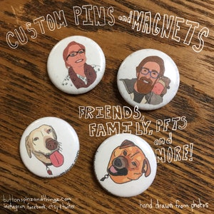 Personalized Pins & Magnets! - Etsy