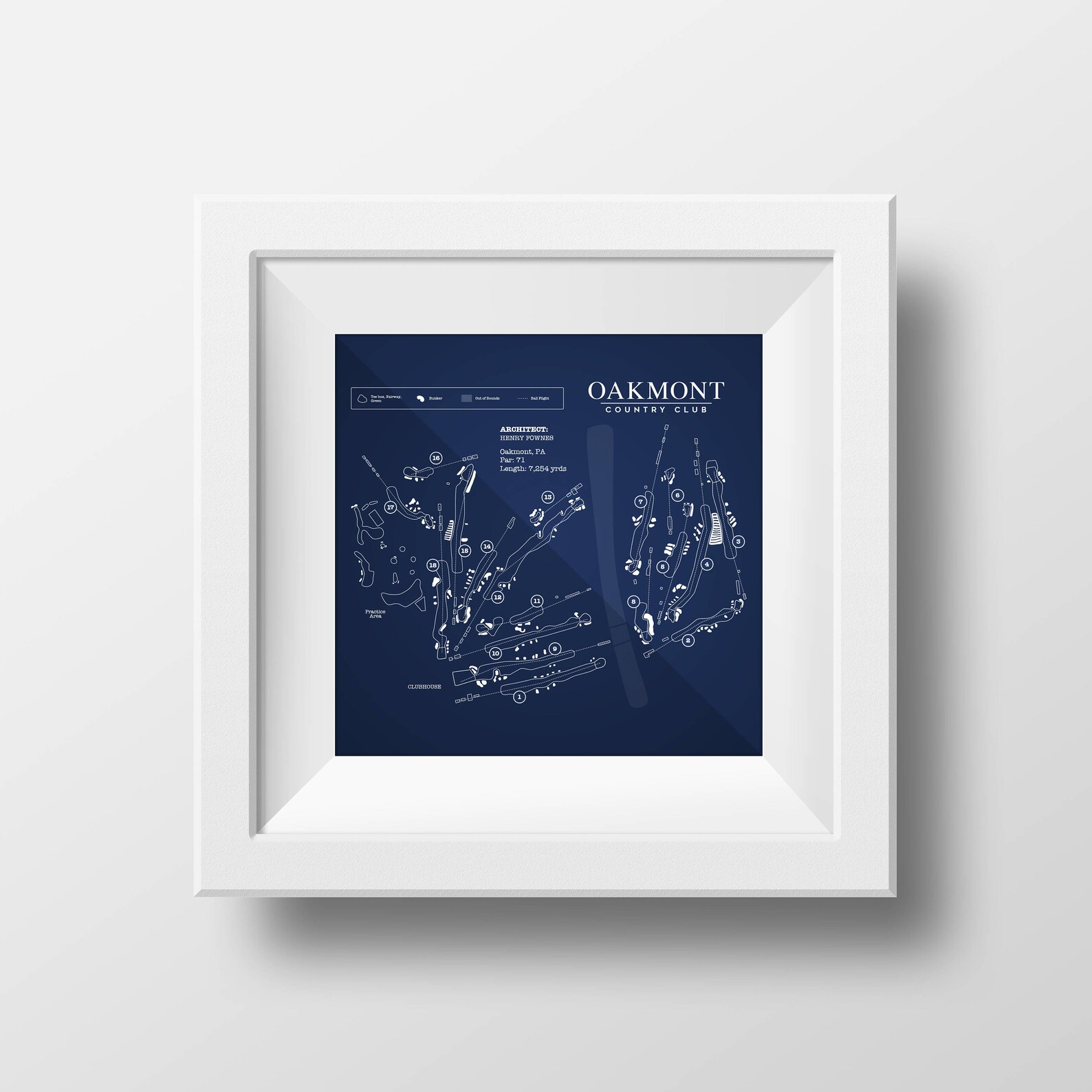 Oakmont Country Club Course Map Digital Download - Etsy