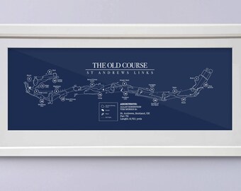 SCOTTISH GOLF - the Old Course at St. Andrews, Scotland - Reproduction ...