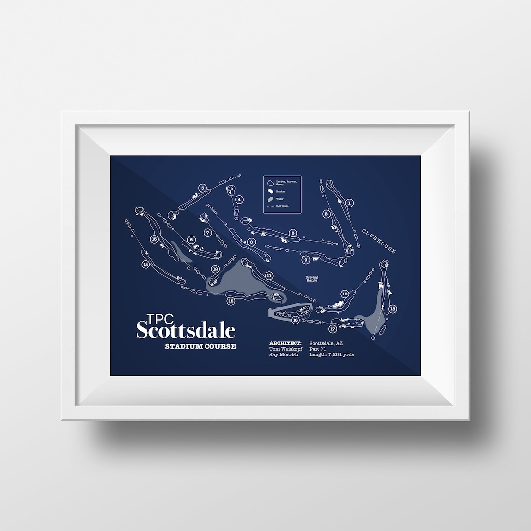 TPC Scottsdale Stadium Course Map - Digital Download - Etsy