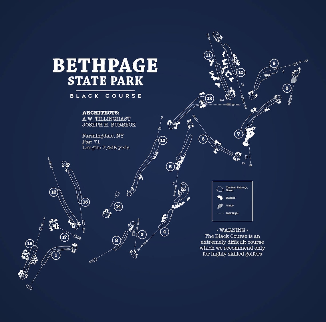 Bethpage State Park Black Course Map - Digital Download - Etsy