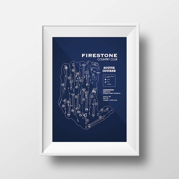 Firestone Country Club Course Map Digital Download | Etsy