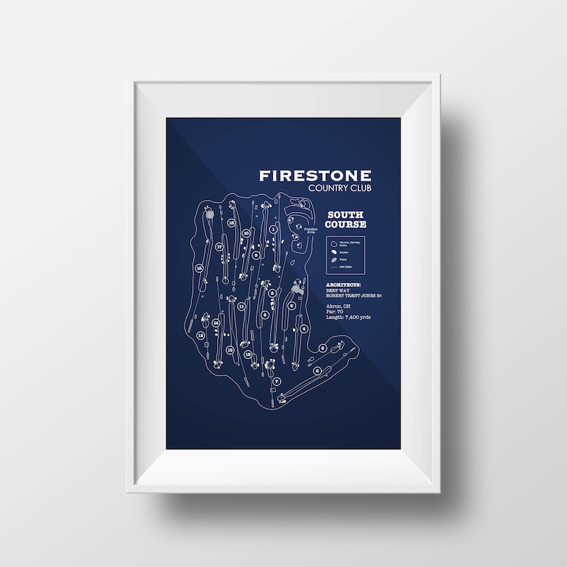 Firestone Country Club Course Map - Digital Download - Etsy