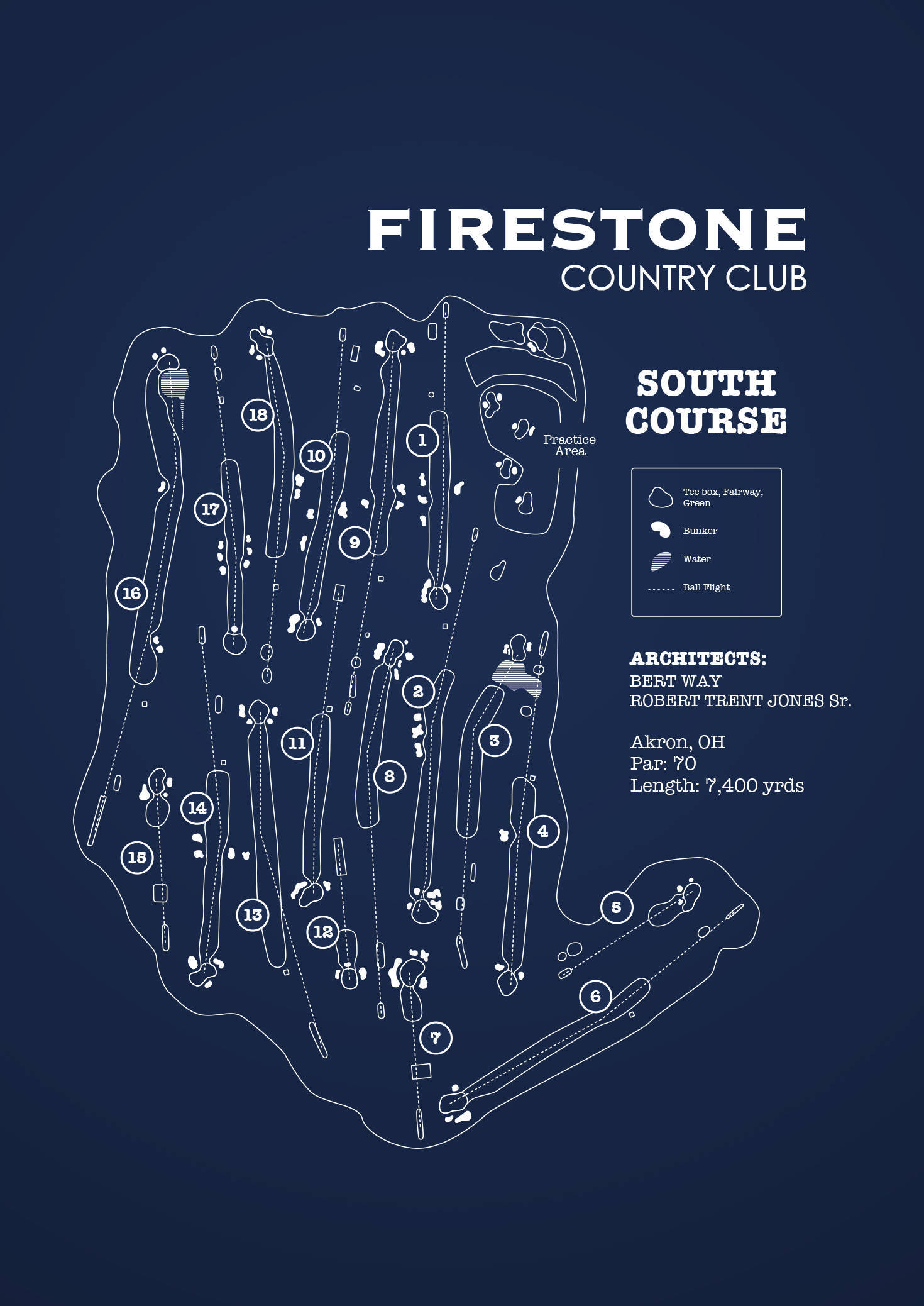 Firestone Country Club Course Map - Digital Download - Etsy