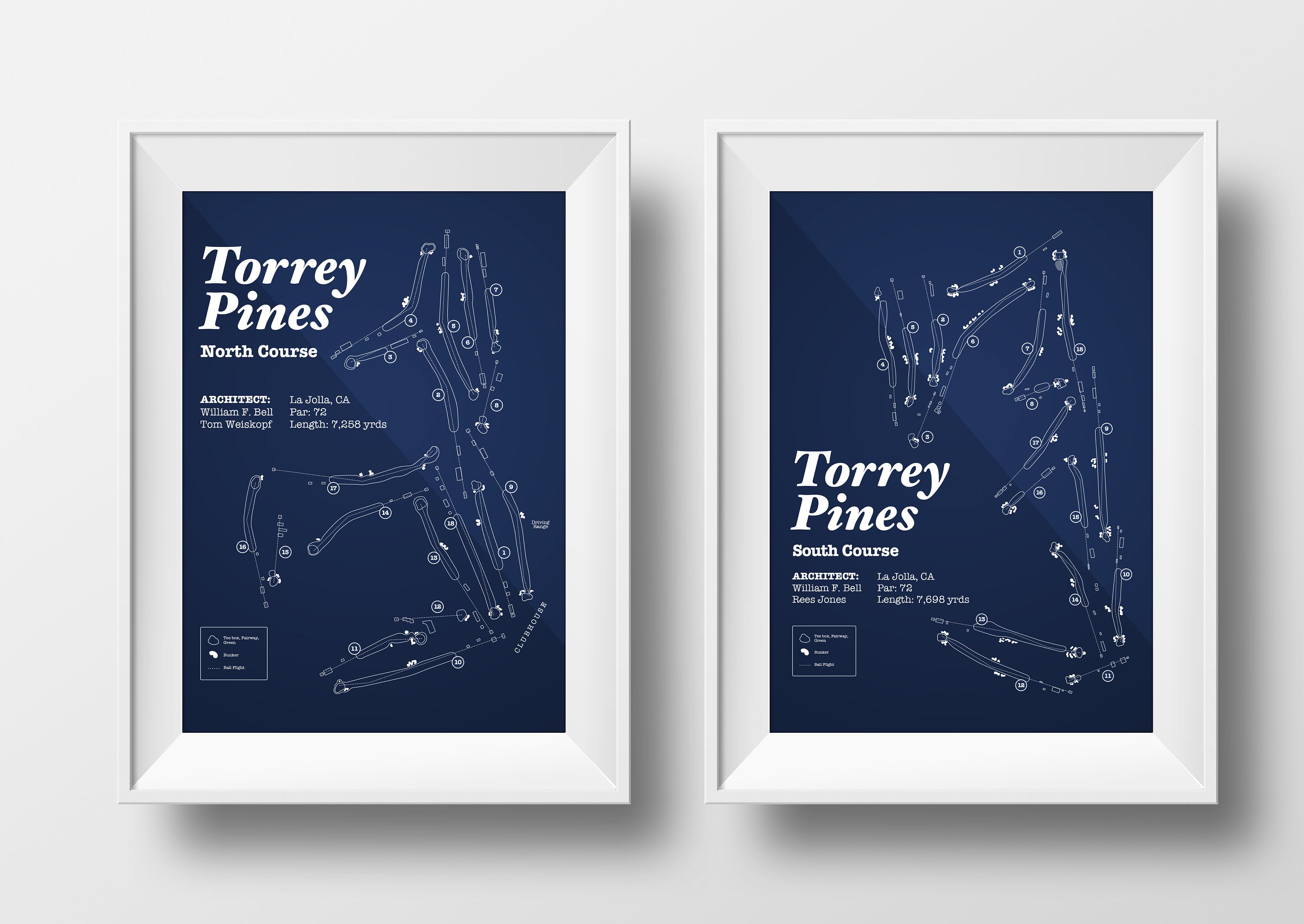 Torrey Pines North and South Course Maps - Digital Download - Etsy