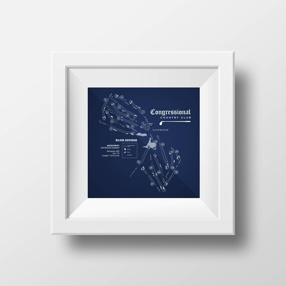 Congressional Country Club Course Map Digital Download - Etsy