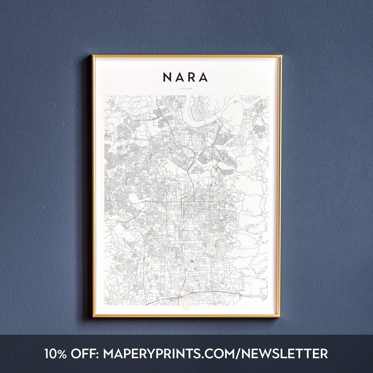 Nara Japan Nara map Nara print Nara wall art Nara art | Etsy