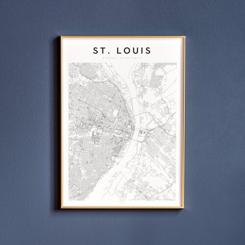 St Louis Map St Louis Poster St Louis Map Poster St Louis - Etsy