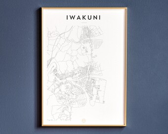 Map of Iwakuni Japan - Etsy
