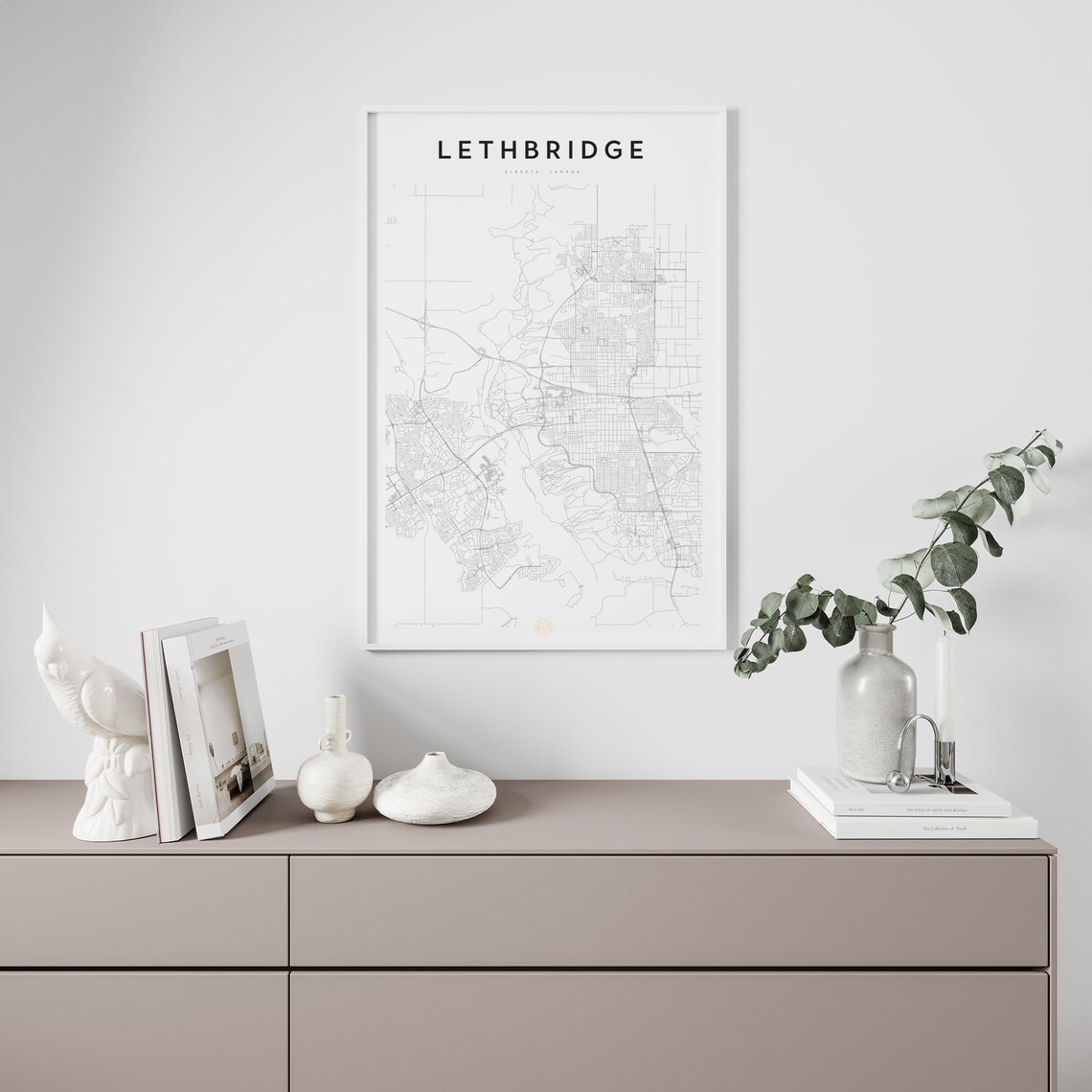 Lethbridge Alberta Lethbridge Map Lethbridge Print | Etsy