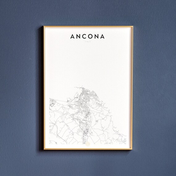 Ancona Italy Ancona Map Ancona Print Ancona Wall Art | Etsy