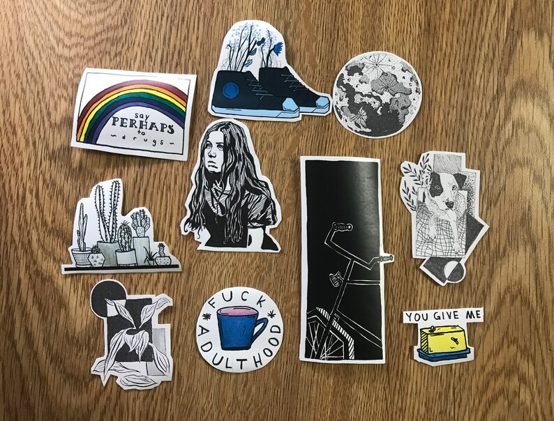 Dodie Clark Sticker/ Hand Drawn Glossy Waterproof Vinyl Decal | Etsy