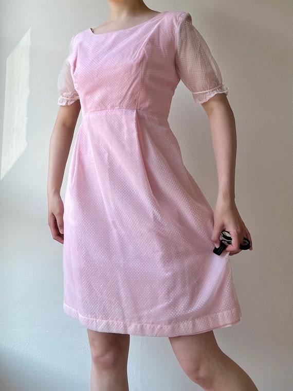Original 60s Mon Cherie Mini Dress Milkmaid Swiss Pol… - Gem