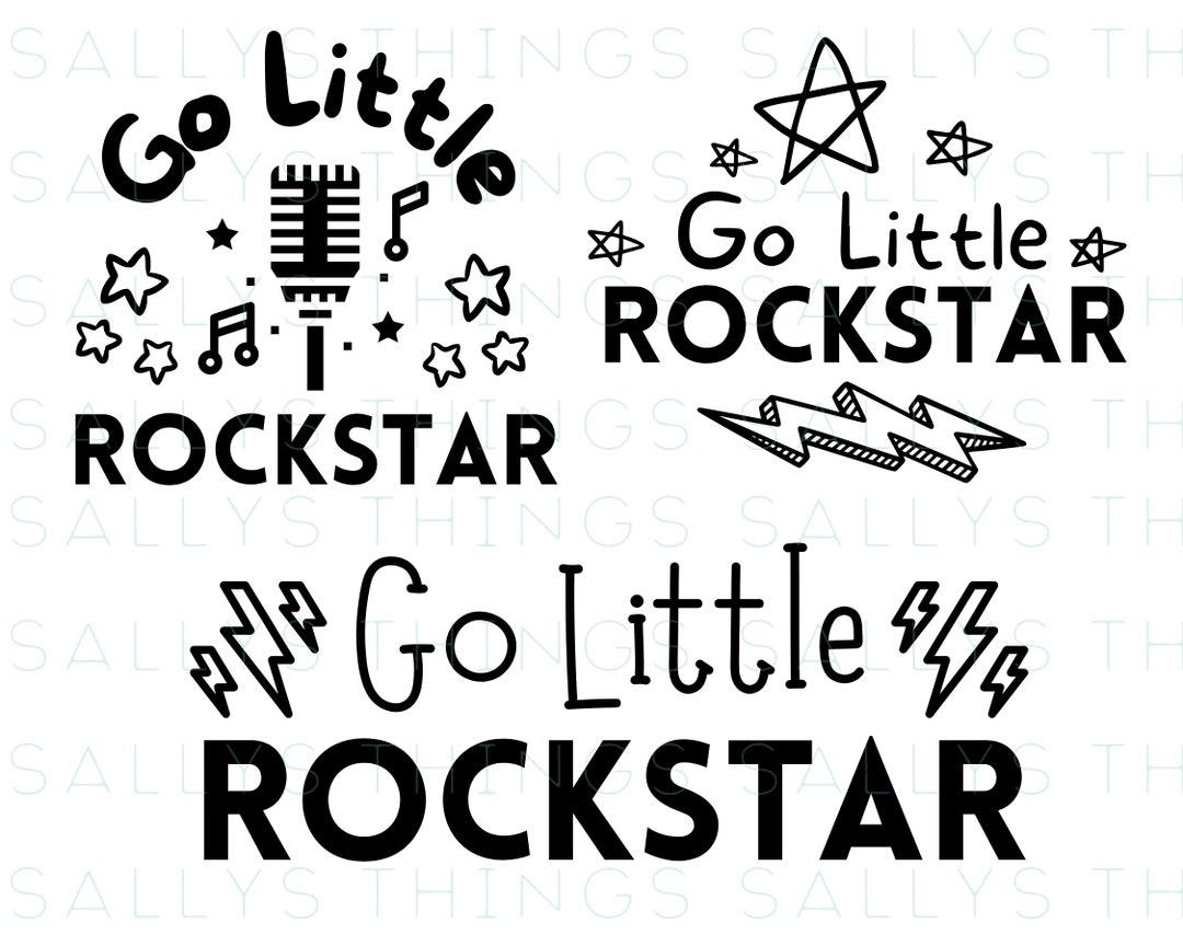 Go Little Rockstar SVG Bundle Cutting Files Printable Vector Designs ...