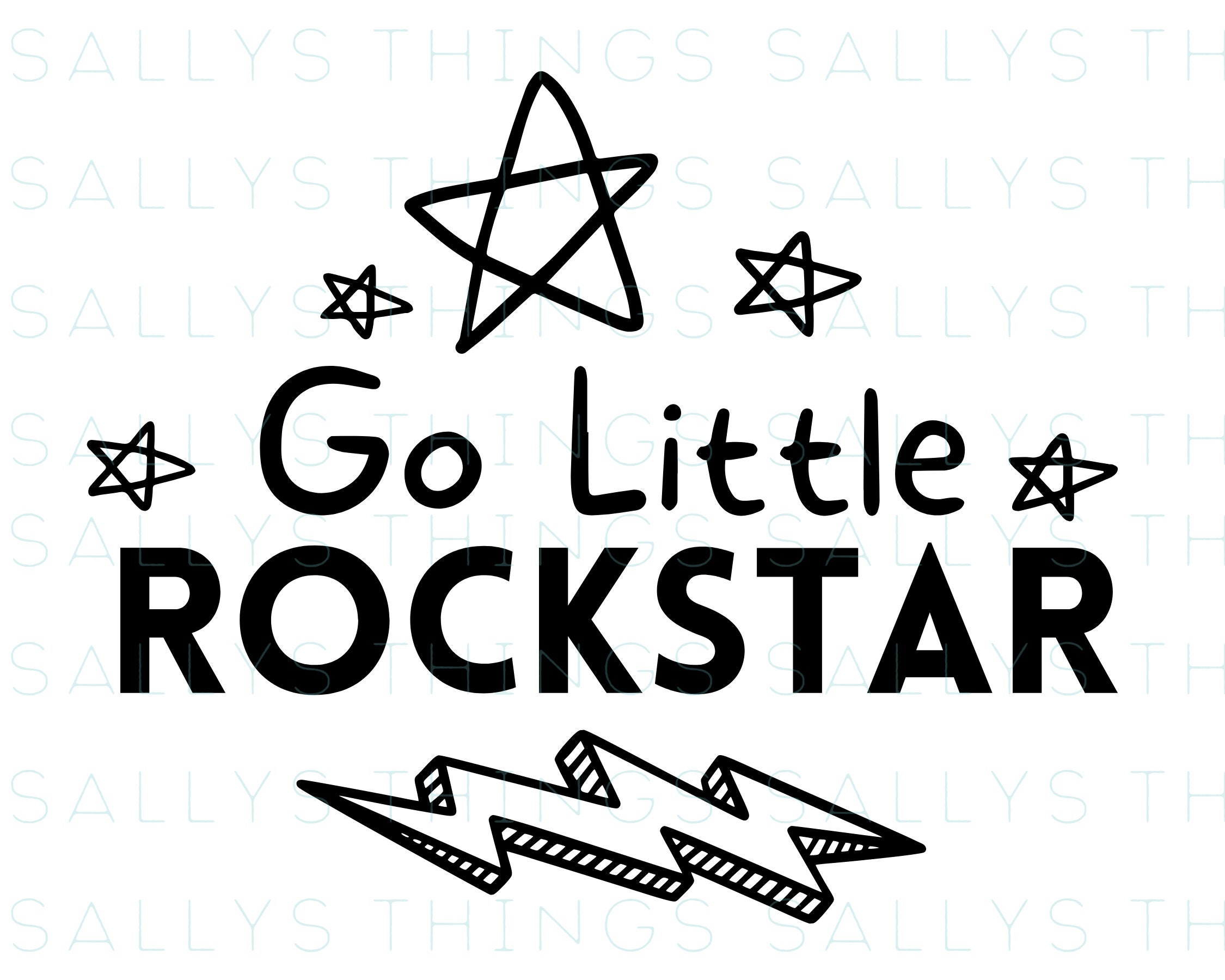 Go Little Rockstar SVG Bundle Cutting Files Printable Vector Designs ...