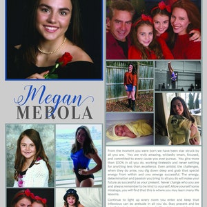 Senior Yearbook Ad Design | Full Page | Custom Colors | Photos - Etsy