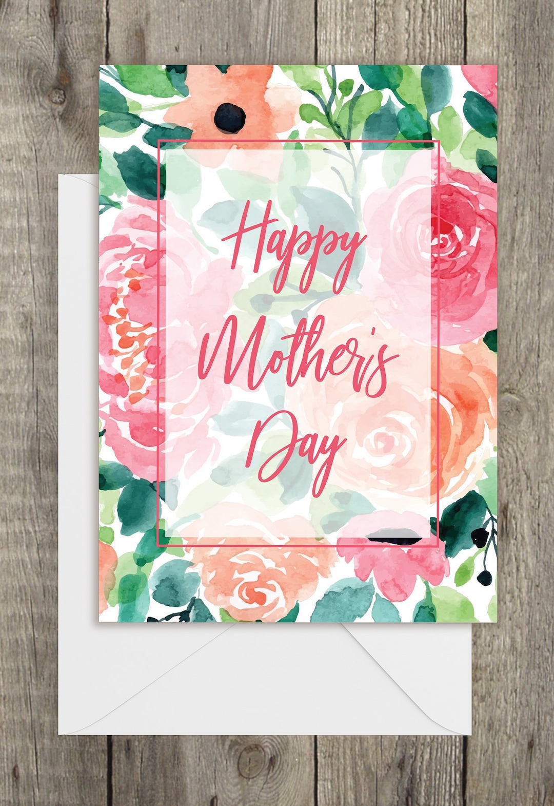 Printable Floral Mother's Day Card | Print Your Own | Mother's Day ...